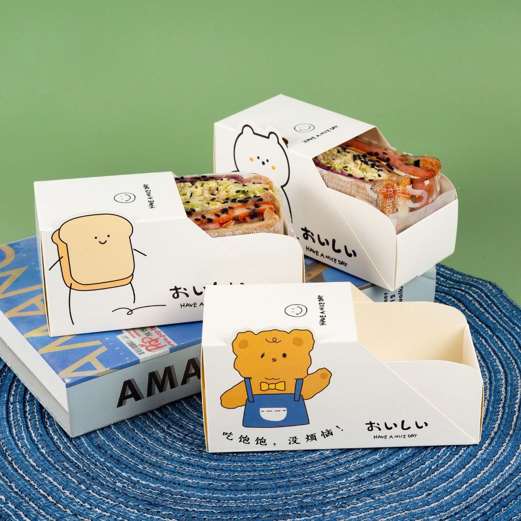Korea Drawer Sandwich Box | Toast Box Snack Egg Waffle | Hamburger Box ...