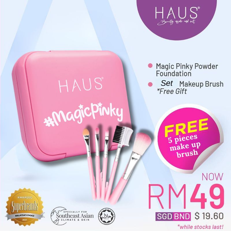 HAUS COMPACT POWDER FOUNDATION. MAGIC PINKY MICRO POWDER FOUNDATION ...