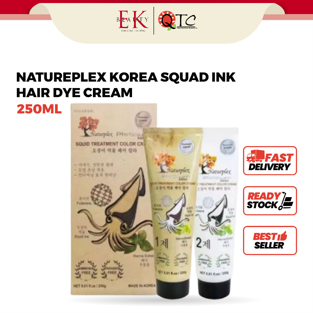 Naturplex Korea Henna Squid Colour Treatment Cream 韩国墨鱼染色膏 (250ml x 2 ...
