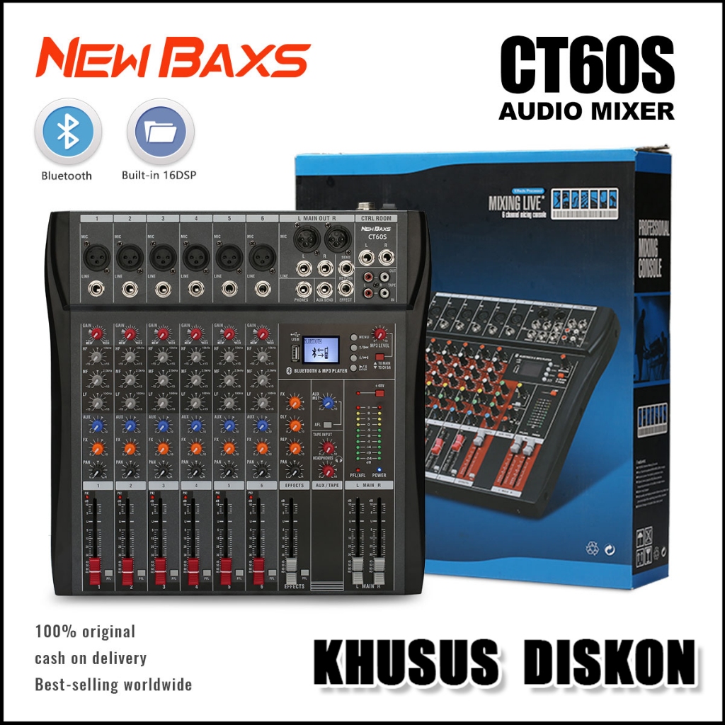 New Baxs Pengadun AUDIO CT60S Asal 6 saluran prestasi pentas KTV kesan ...