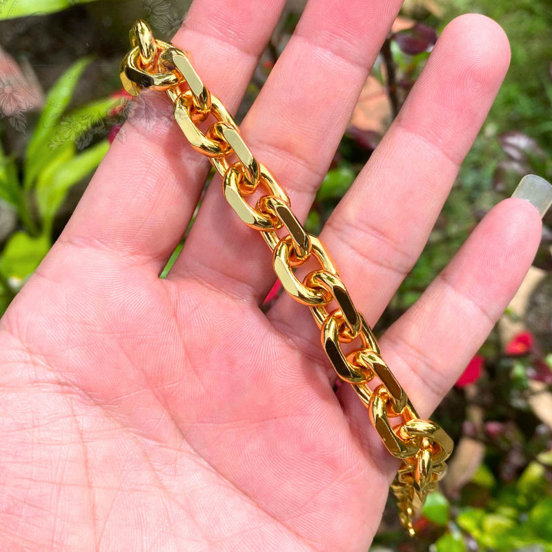 Rantai Emas Suasa Sauh Licin Kapal Chain Besar Suasa Gold Plated Big ...