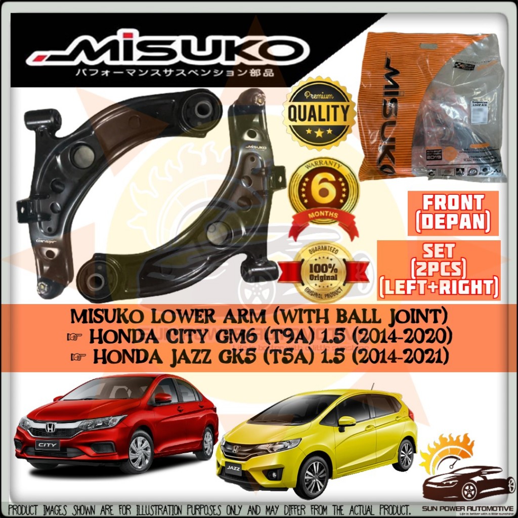 Honda City GM6 T9A / Jazz GK GK5 T5A 1.5 (2014-2021) MISUKO LOWER ARM ...