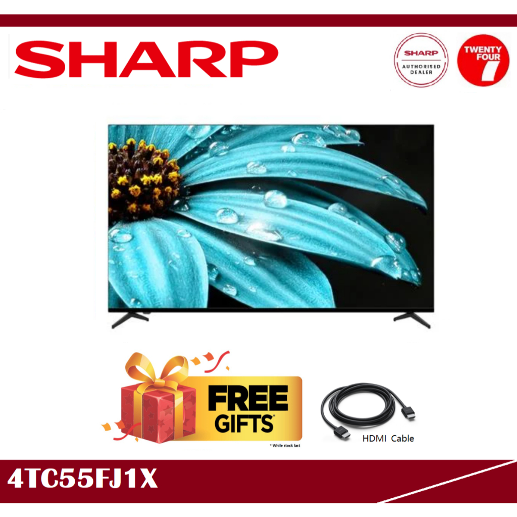 [ Delivered by Seller ] SHARP 55" inch 4K UHD Google TV 4TC55FJ1X ...