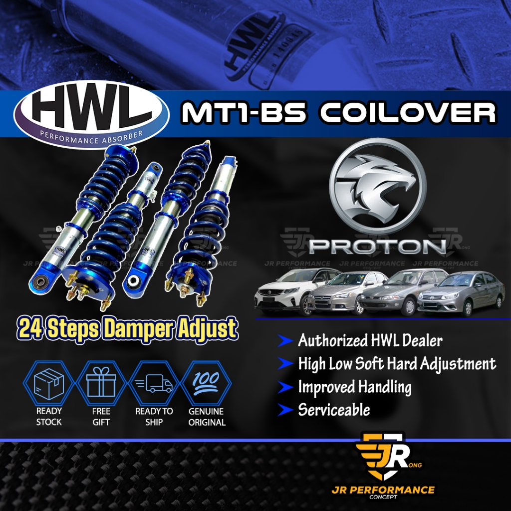 HWL High Low Body Shift Adjustable Absorber Saga FLX BLM VVT X50 Wira ...