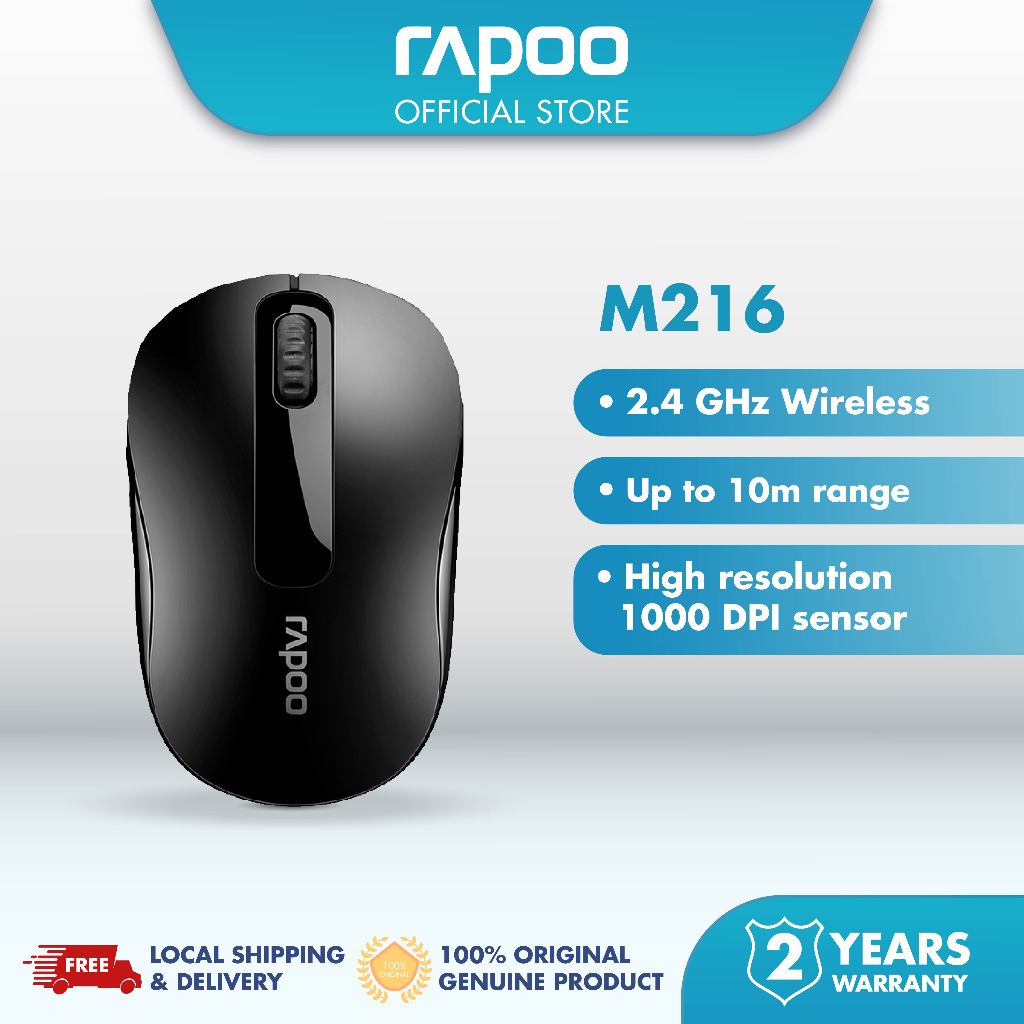 Rapoo M216 Wireless Optical Mouse | Shopee Malaysia