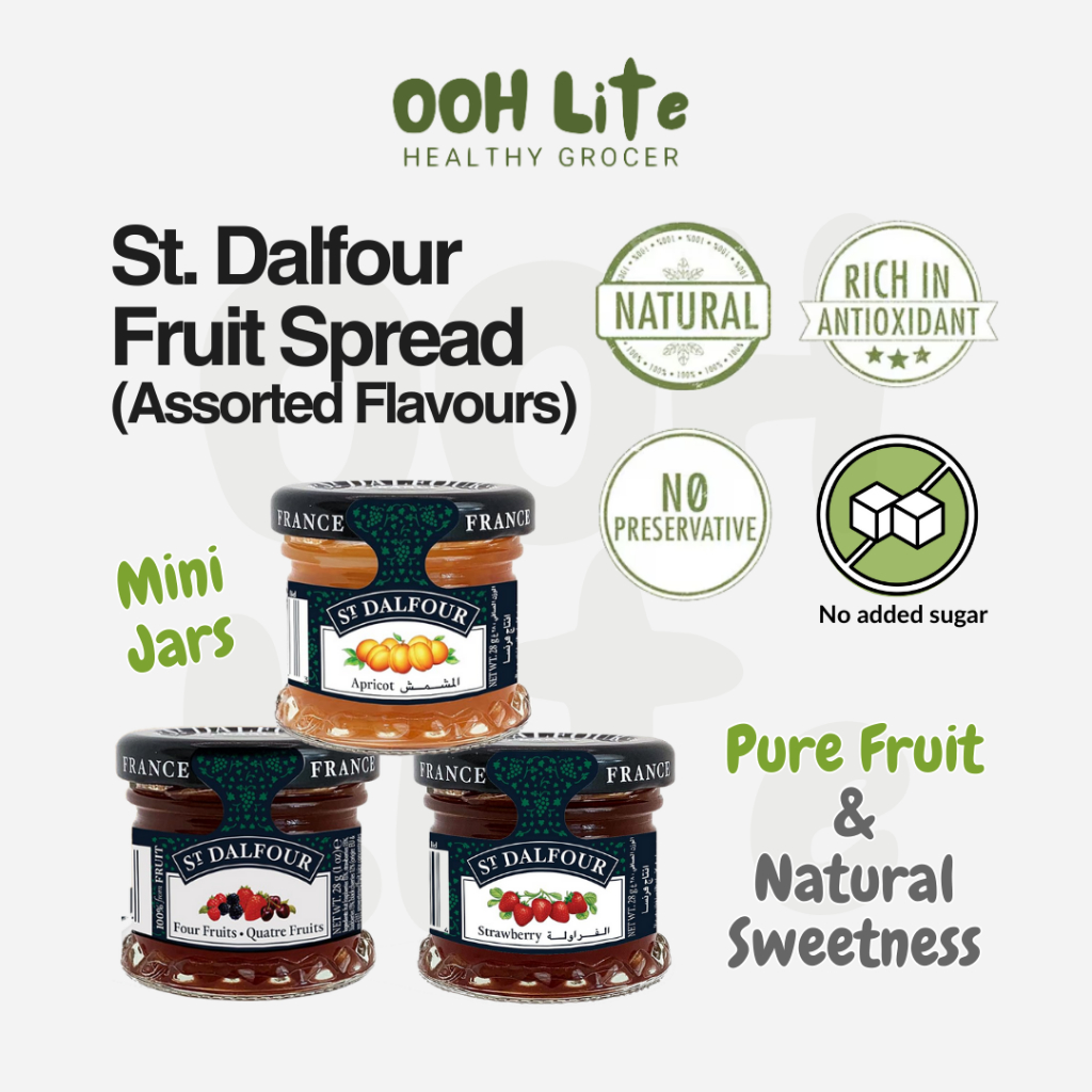 ST DALFOUR Fruit Spread/Jam 28g (Mini) Natural, No Added Sugar, Healthy ...