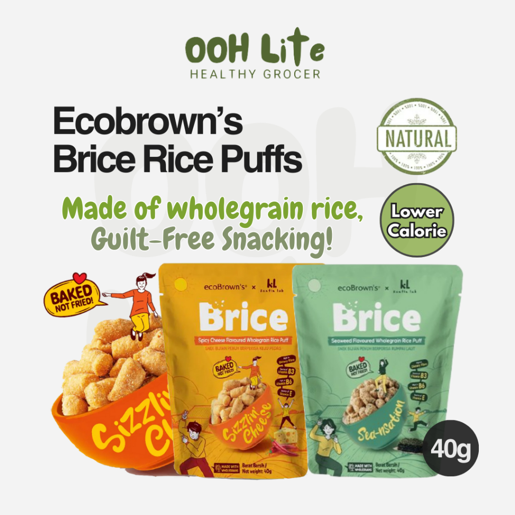 ECOBROWN'S Brice Rice Puff 40g (Seaweed/Spicy Cheese) - Healthy Snacks ...