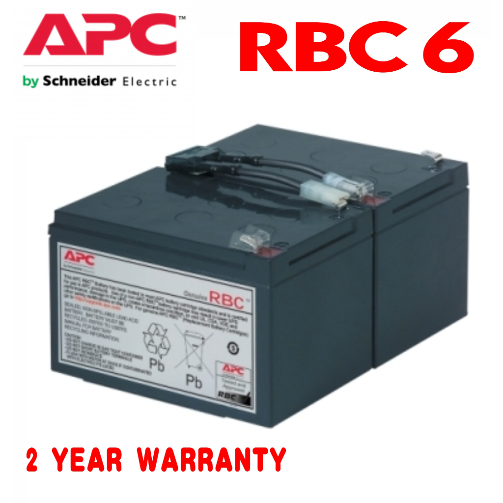 [Ready Stock] APC rbc6 Replacement Battery Cartridge RBC 6 APC ORIGINAL New 2 Year Warranty #6 ...