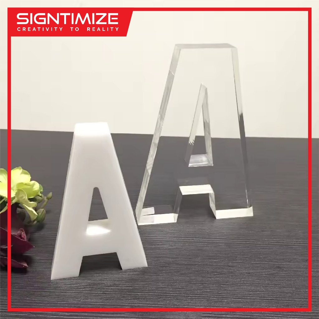 (H15cm) 3mm Thickness Acrylic | Custom 3D Acrylic Wording/Font ...