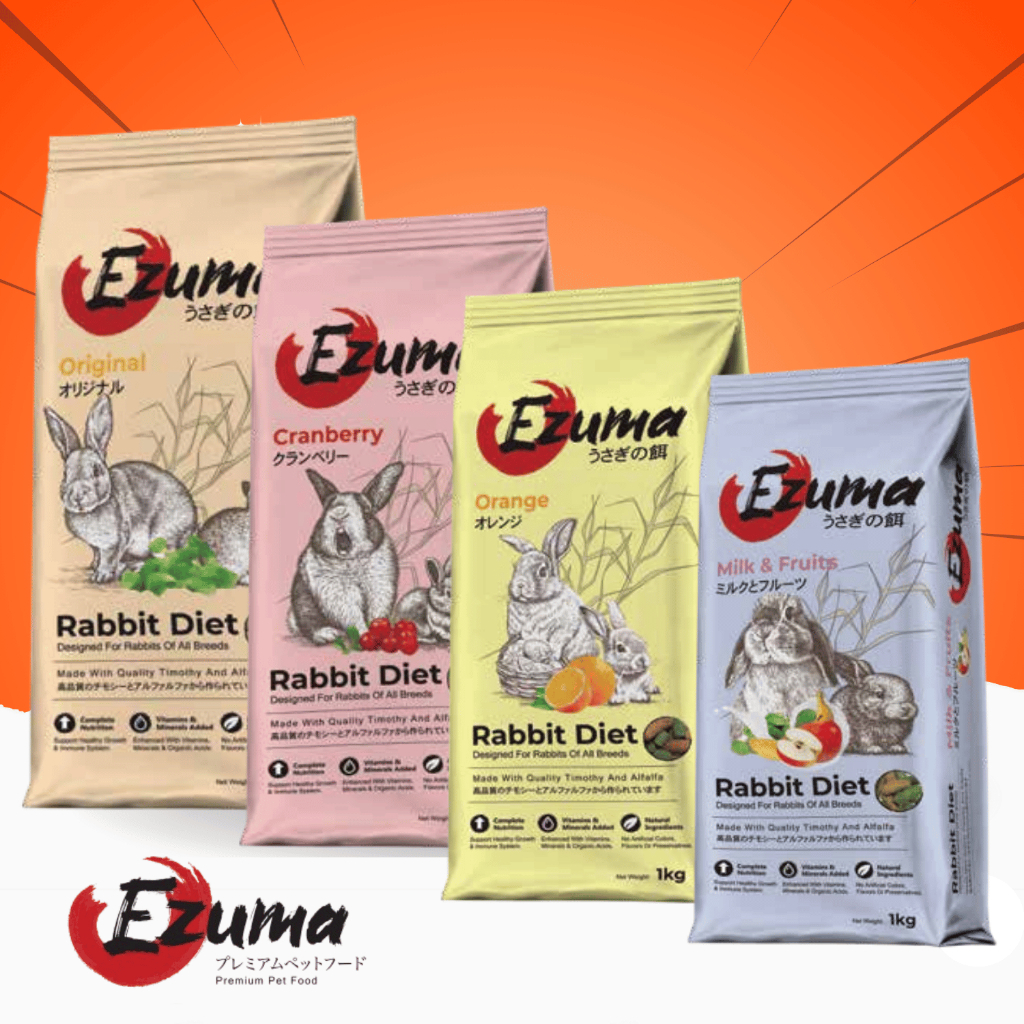 EZUMA Rabbit Diet for Rabbit 1 KG /Original/Cranberry/Orange/Milk ...