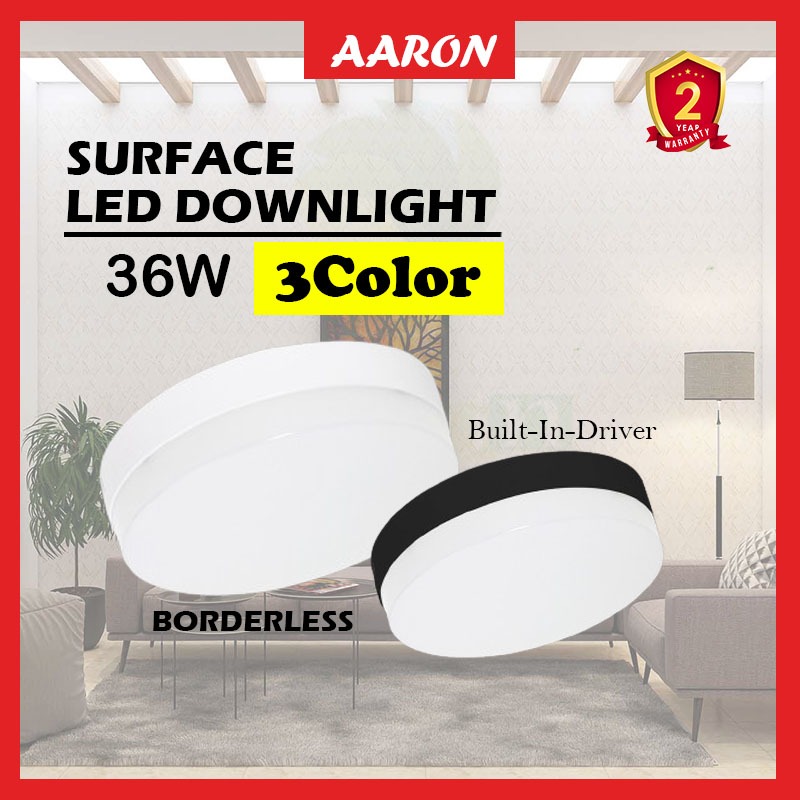 Surface LED Downlight 3Color Borderless LED White Casing New Design ...