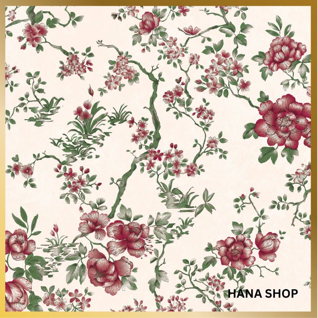 Wallpaper Bunga Wallpaper English Floral Wallpaper | Shopee Malaysia
