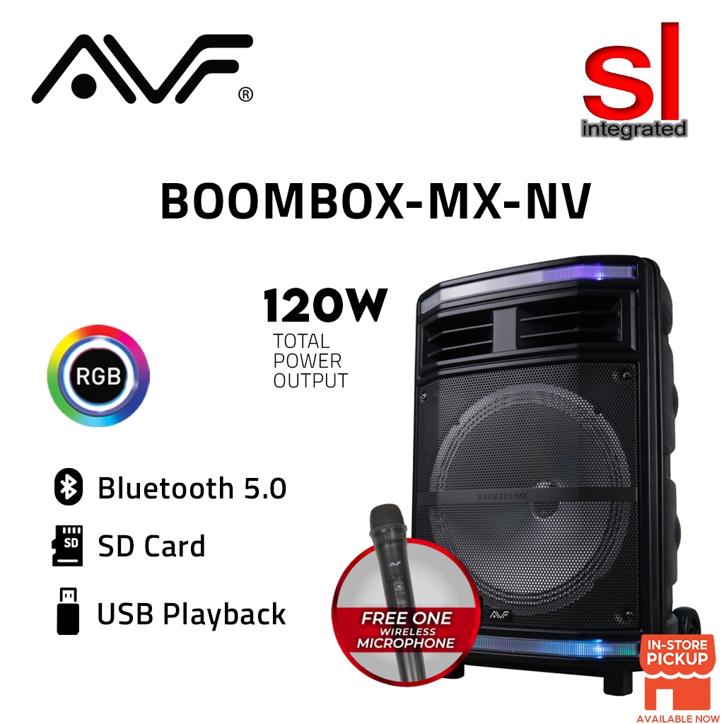 AVF Bluetooth RGB Speaker BOOMBOX-MX-NV [Free 1 Wireless Mic] | Shopee Malaysia
