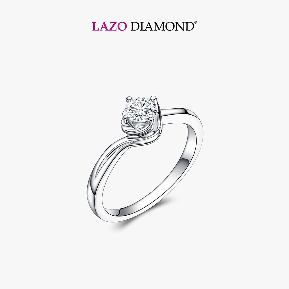LAZO DIAMOND Signature High Twist Solitaire Diamond Engagement Ring in ...
