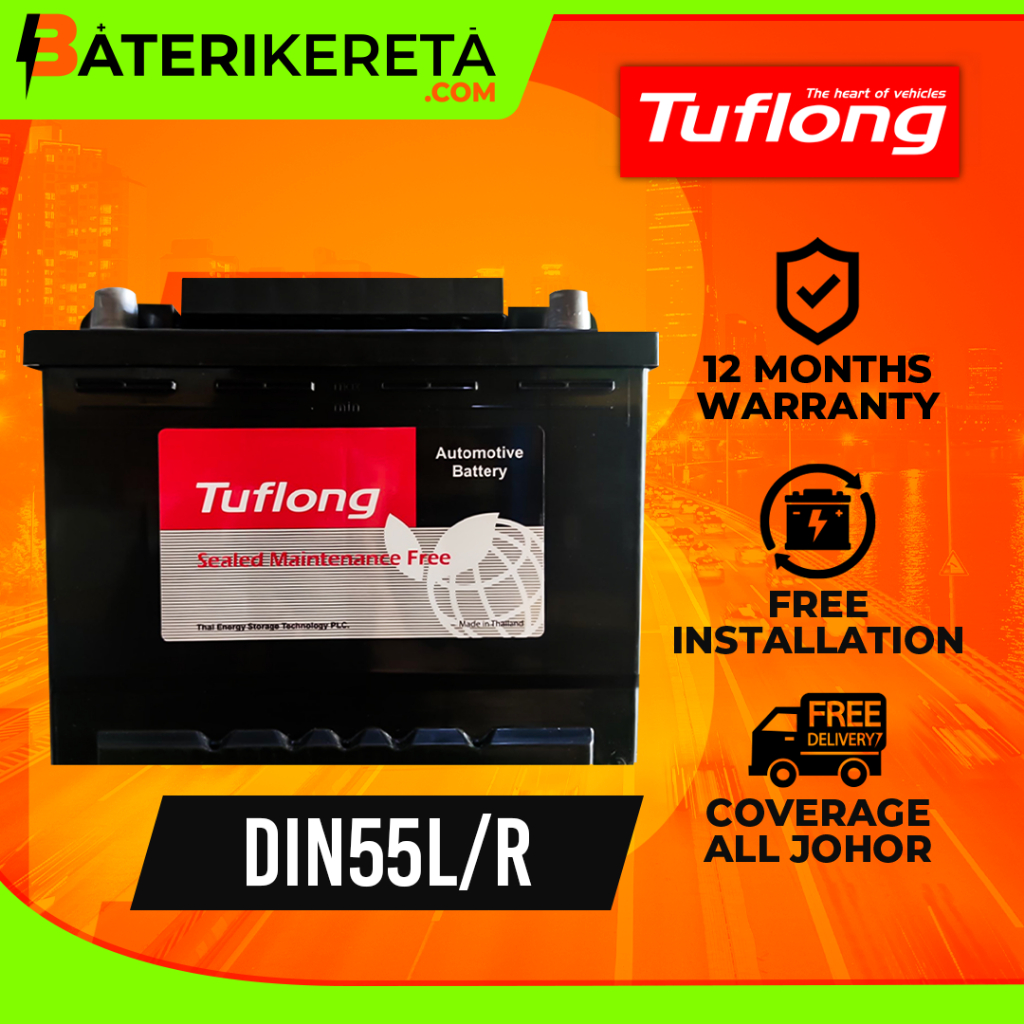 TUFLONG DIN55 | DIN55L/DIN55R | LN2 CAR BATTERY | Shopee Malaysia