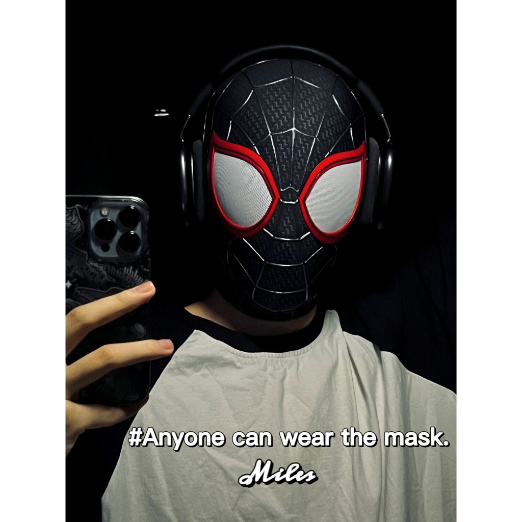 Spider-man Miles Morales Mask (Adult size) Marvel spider verse cosplay ...