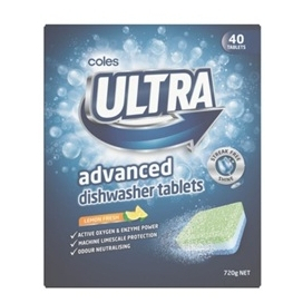 Coles Ultra Advanced Dishwasher Tablets (40tablets)-720g | Shopee Malaysia