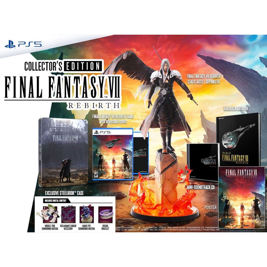 PS5 PlayStation 5 Final Fantasy VII Final Fantasy 7 Rebirth Collector ...