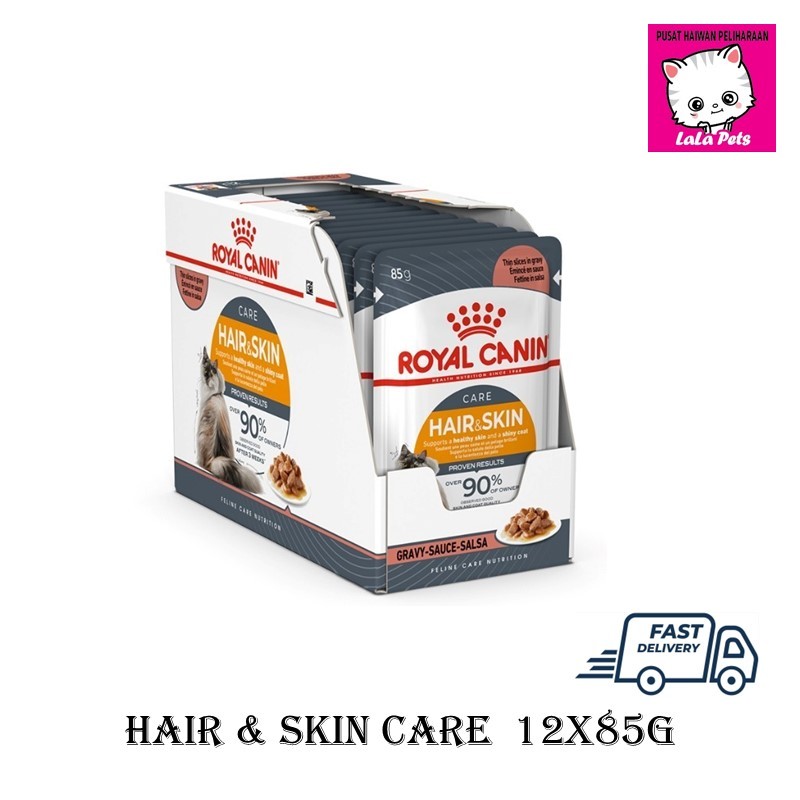 ROYAL CANIN WET POUCH HAIR & SKIN GRAVY (85G X 12 PACK) | Shopee Malaysia