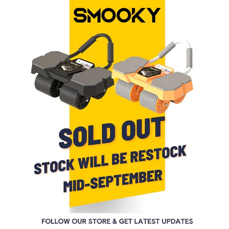 SMOOKY健腹轮小杨哥嘴哥推荐 SMOOKY Four-Wheel Automatic Rebound Abdominal Wheel Roller with Elbow Support ...