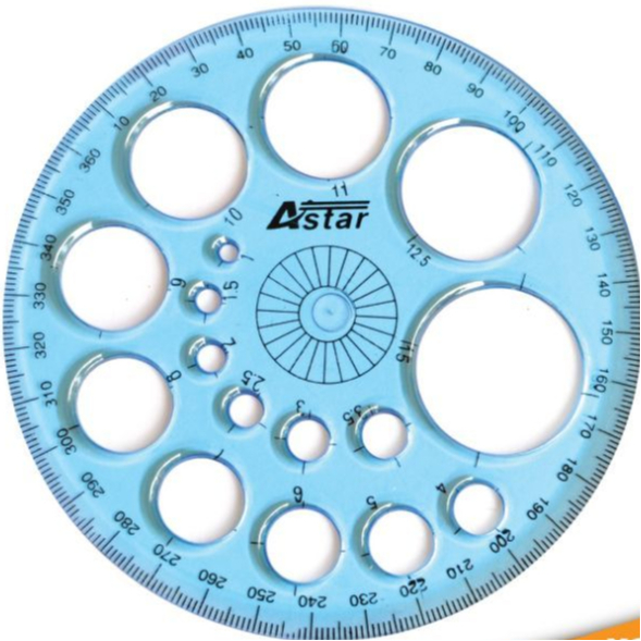 ASTAR 360 Degree Rounded Ruler With Hole (SL8) (Price For 1 Pcs ...