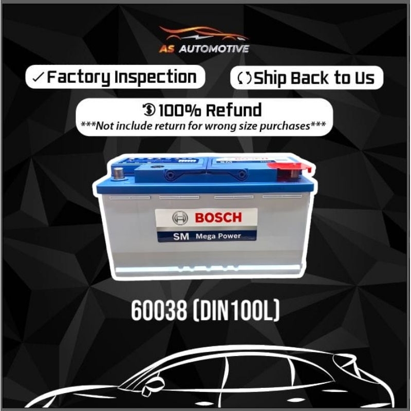 DIN100 | 60038 (MF) | DIN100L Battery BOSCH Car Battery - Mercedes W211 ...