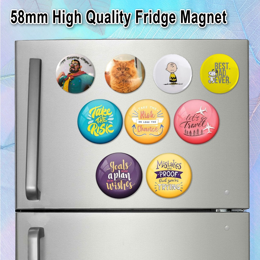 [FRIDGE MAGNET] OWN PHOTO Round Circle 58mm FRIDGE MAGNET | Shopee Malaysia