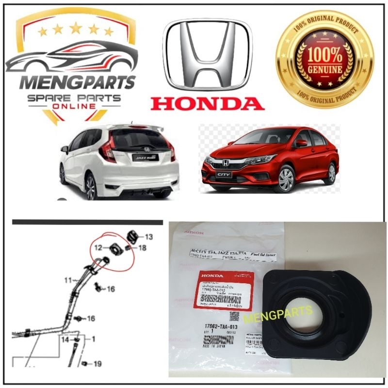 ORIGINAL HONDA CITY GM6 T9A HRV T7A JAZZ T5A 2014Y FUEL LID INNER SEAL ...