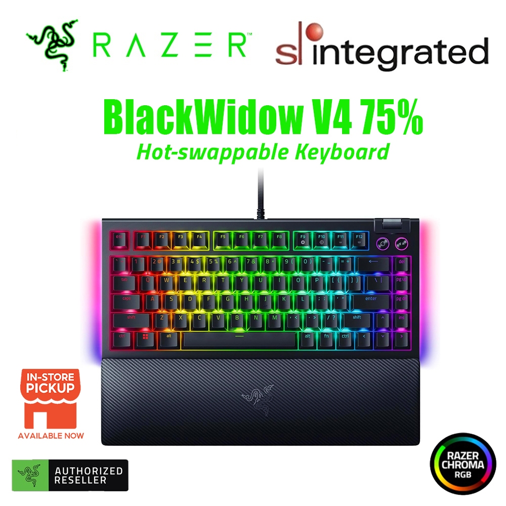 Razer BlackWidow V4 75% Hot-swappable Mechanical Gaming Keyboard ...