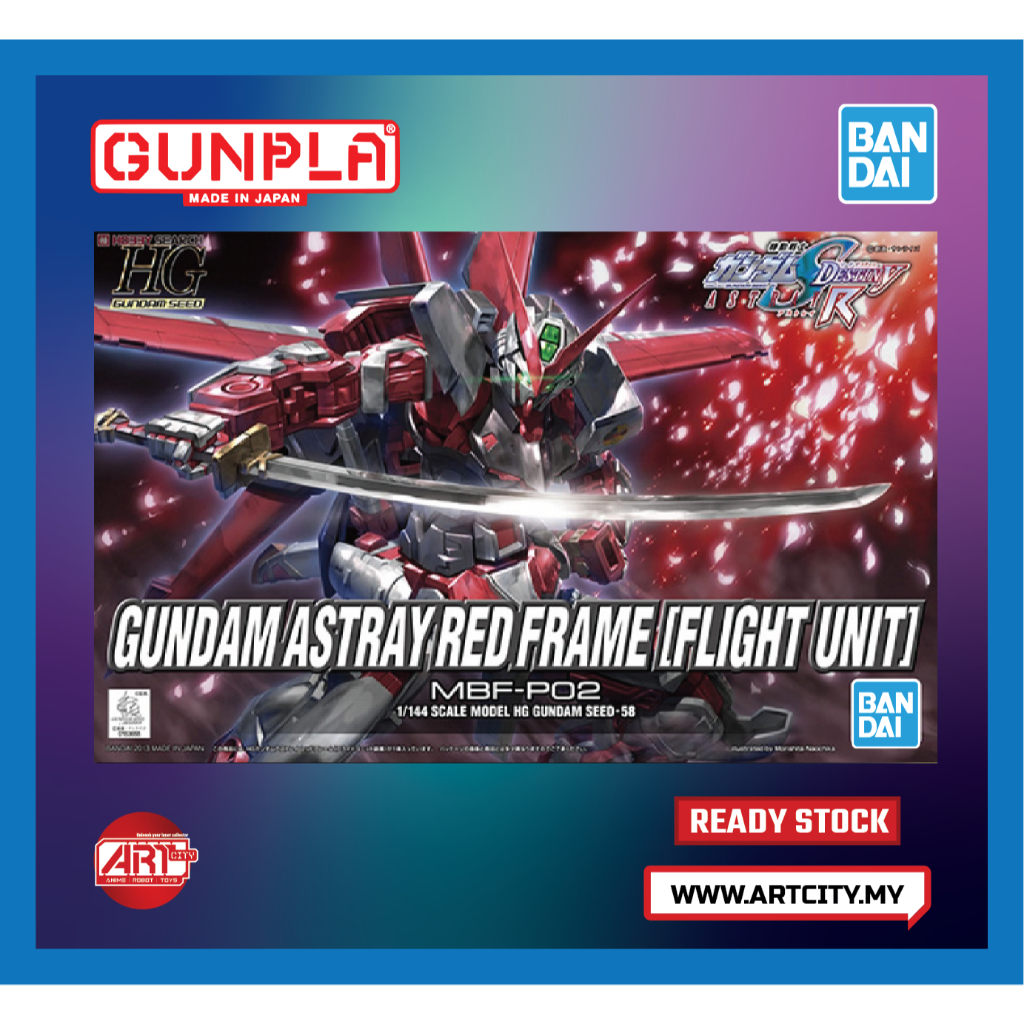 (READY STOCK) Bandai HG - Gundam Astray Red Frame - Flight Unit - 1/144 Scale - Gundam Seed ...