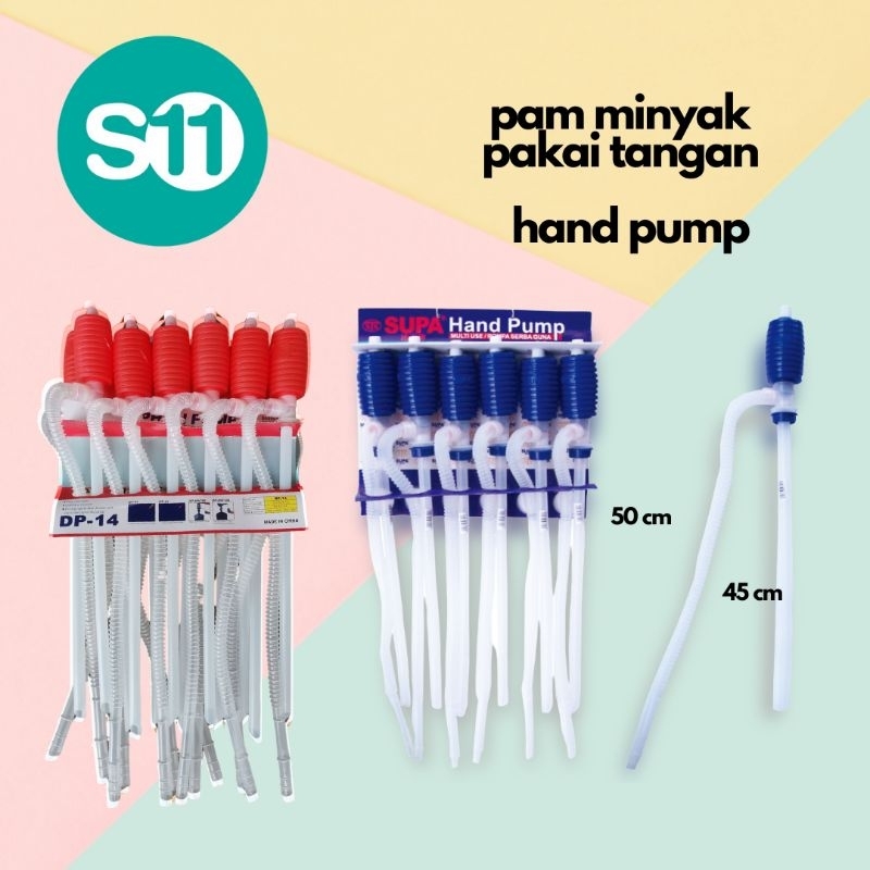S11 Hand Pump Suction Pam Minyak Menyerap Tube Pumping Manual Minyak ...