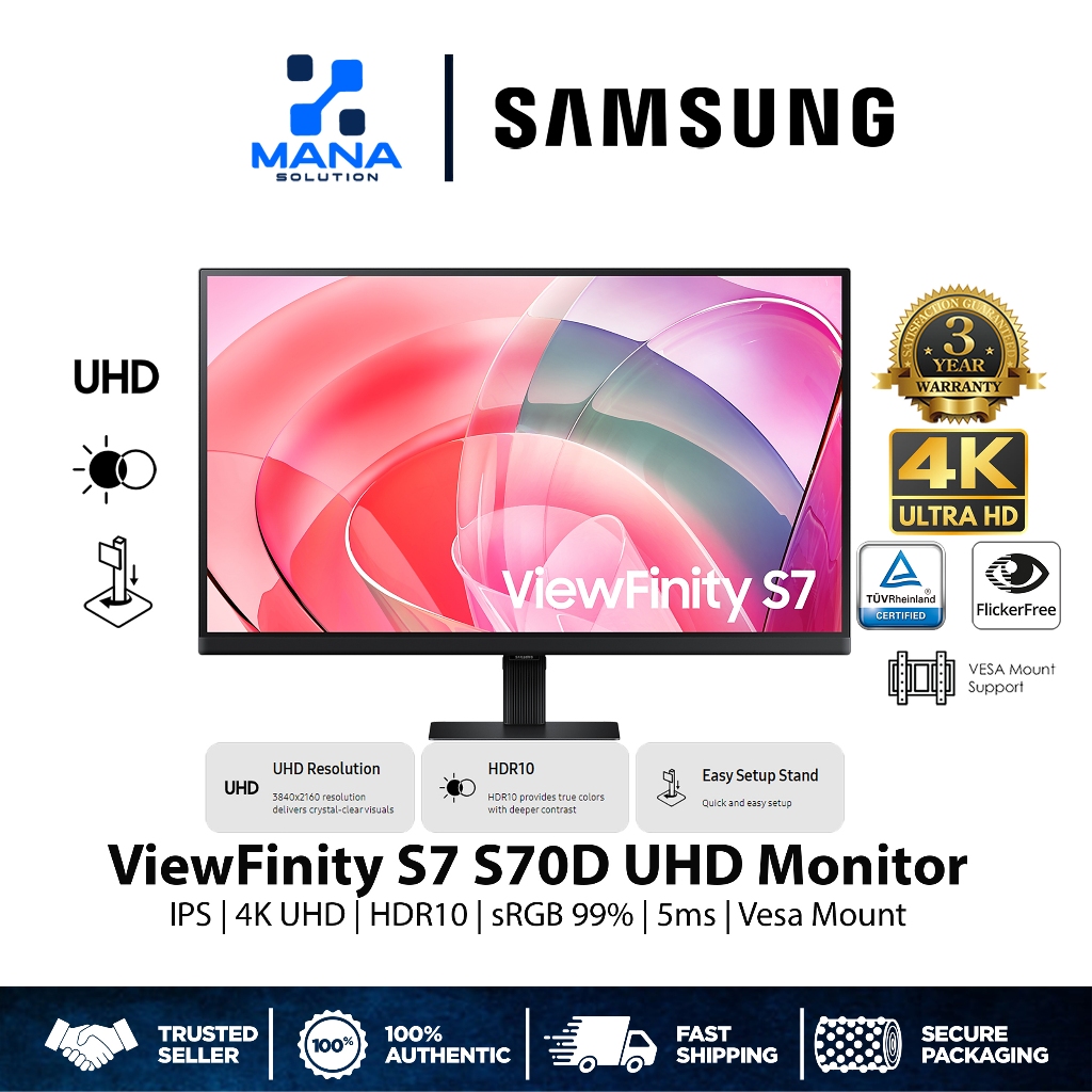 Samsung ViewFinity S7 S70D 4K UHD Monitor | HDR10 | IPS | sRGB 99% ...