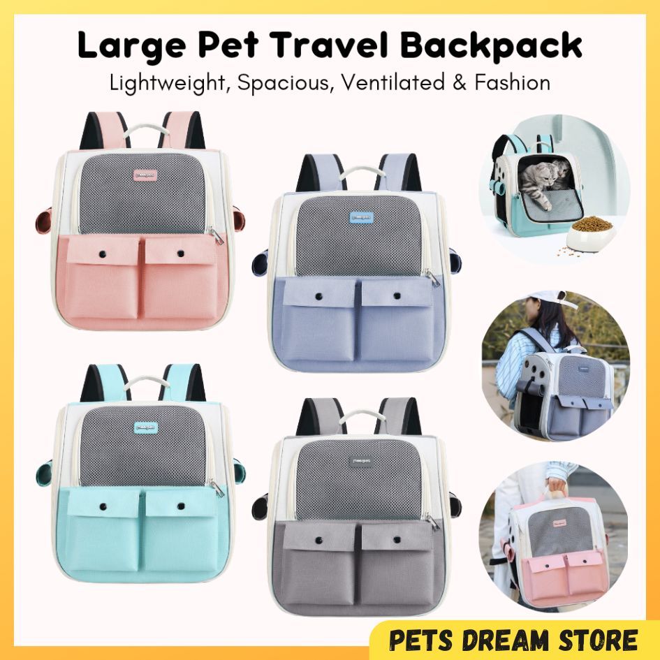 Large Pet Carrier Beg Kucing Cat Travel Backpack Cat Bag Pet carrier ...