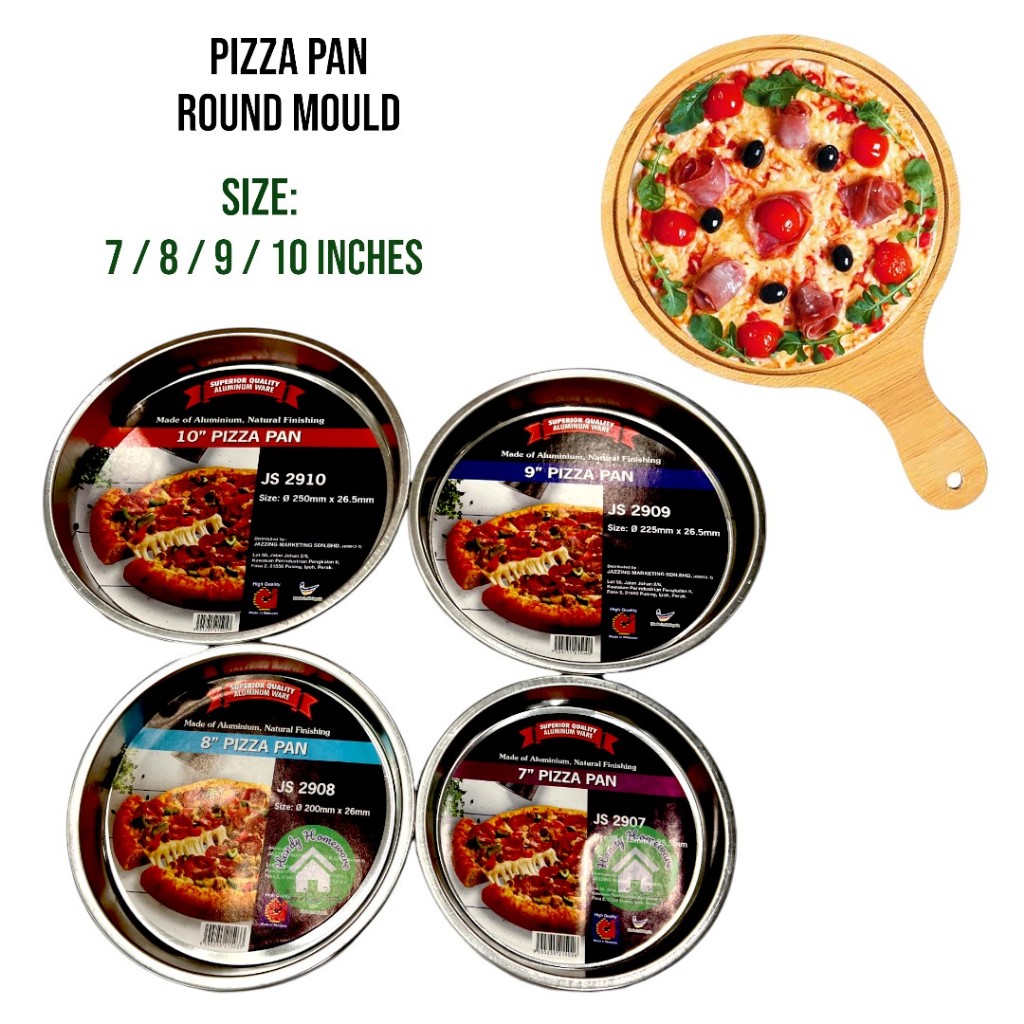 Aluminium Pizza Pan Round Cake Pan Round Pie Mould | Loyang Bulat Pizza ...