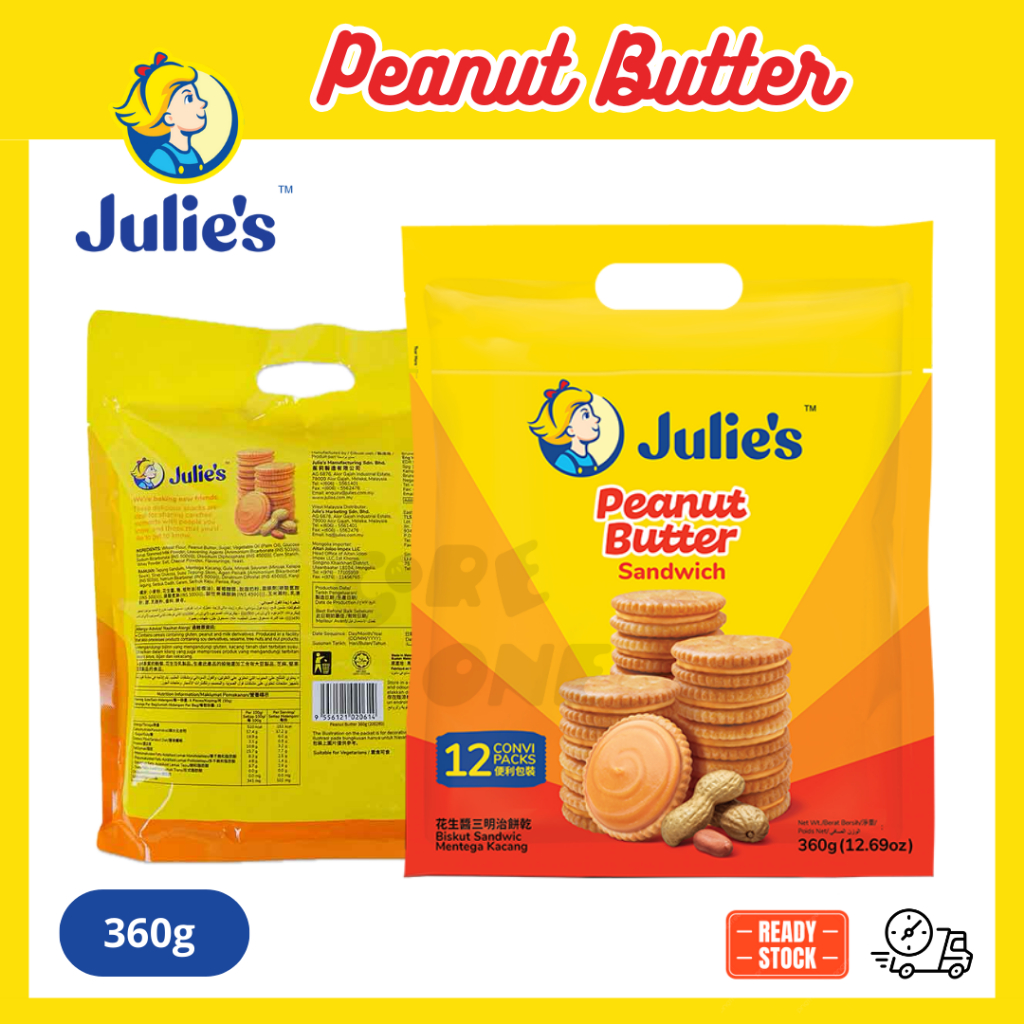 [Julie's] Peanut Butter Sandwich 360g Halal / Big Pack | Shopee Malaysia