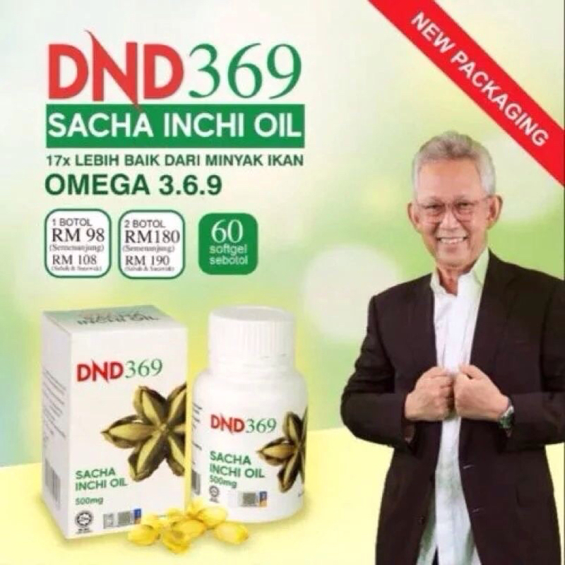 OFFER‼️ (POST TODAY) DND 369 SACHA INCHI OIL 60softgel/capsule | Shopee ...