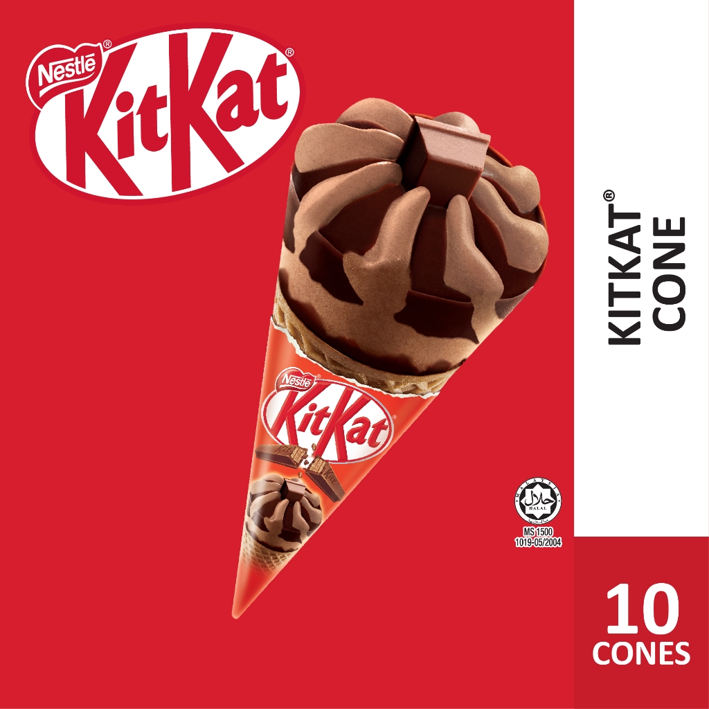 [Selected Areas] NESTLÉ KITKAT Cone Ice Cream 110ml (10 Cones) | Shopee ...