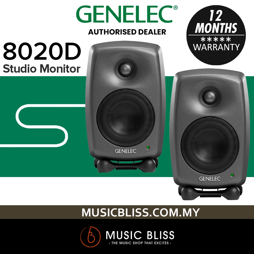 Genelec 8020D 4" 2-Way 50W Active Studio Monitor - Dark Grey | Shopee ...