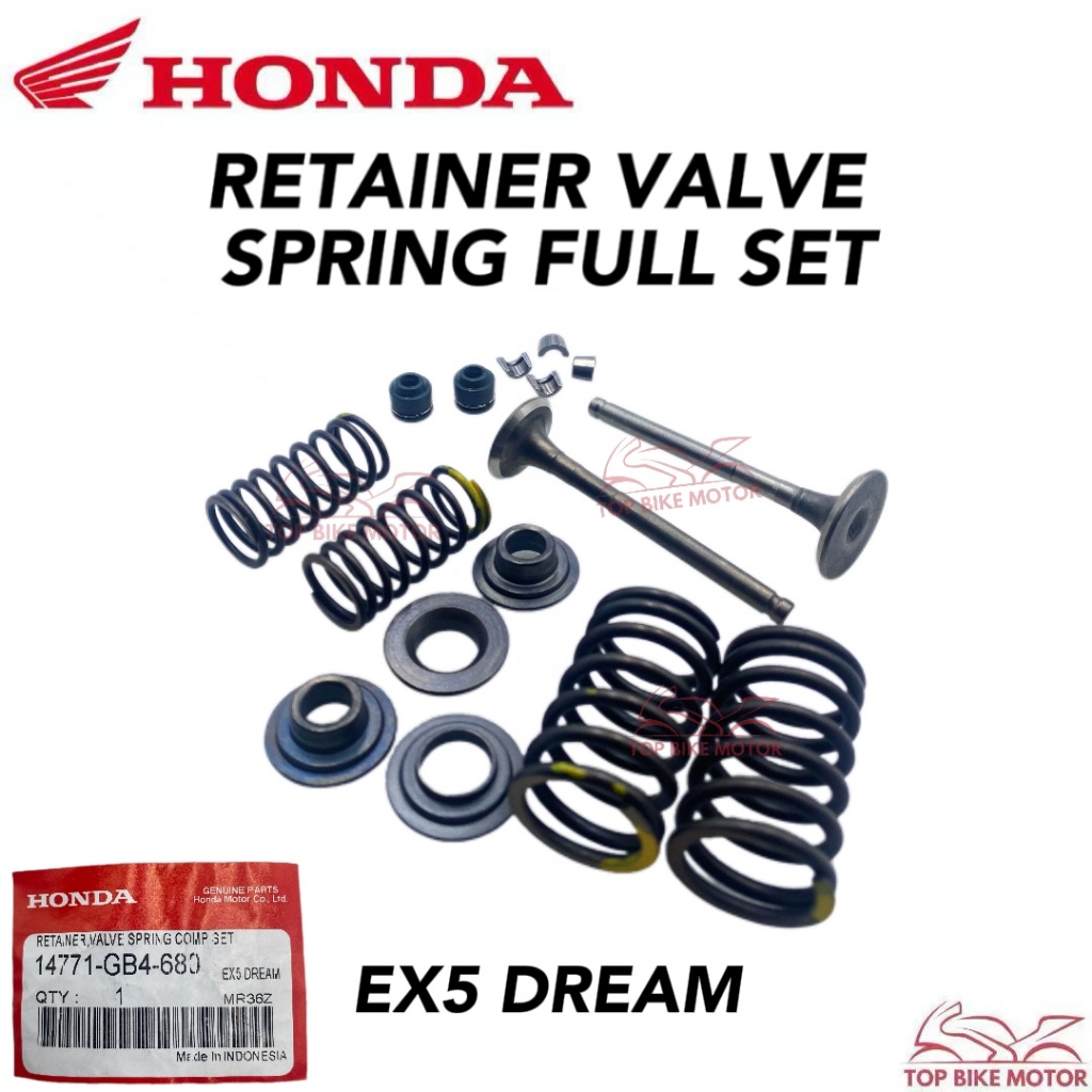 HONDA EX5 DREAM W100 W100R VALVE SEAT CAP WASHEL SEAL RETAINER INTAKE ...