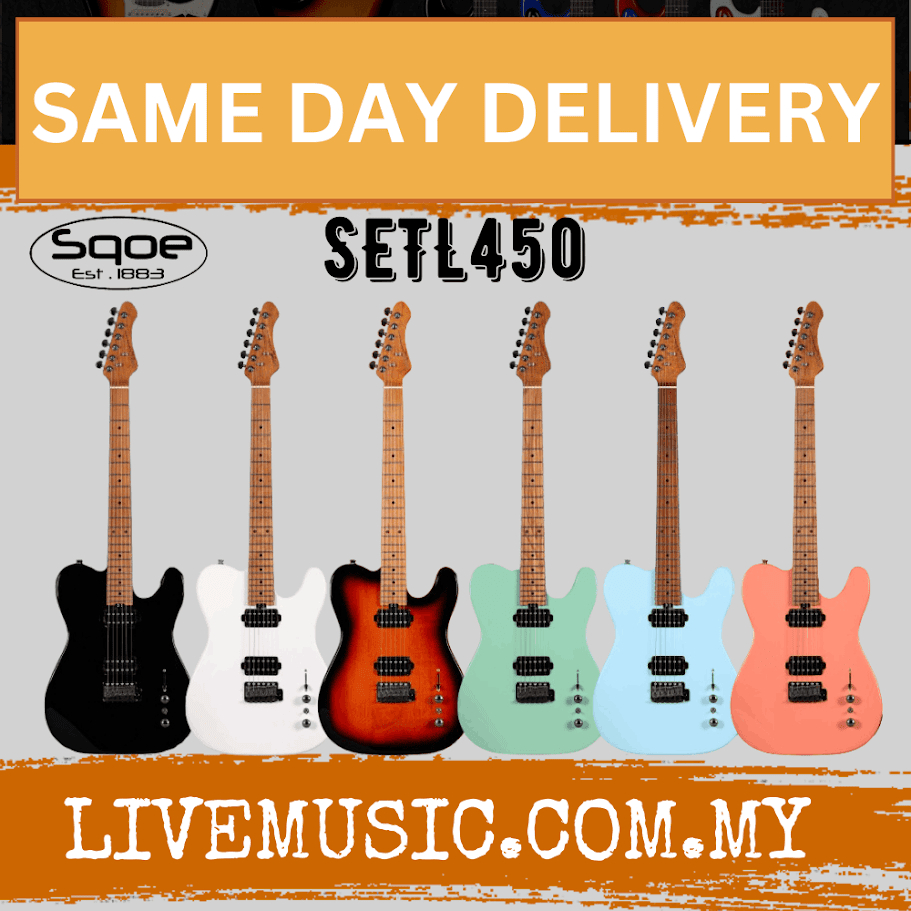 SQOE SETL450 Telecaster HH Tremolo Electric Guitar Canadian Roasted ...