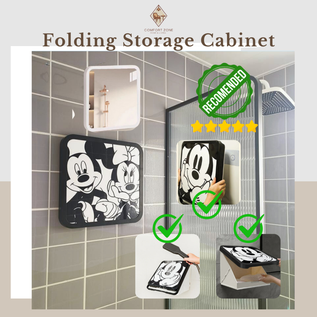Wall Folding Bucket Storage Box for Clothes Waterproof Bathroom Mural ...