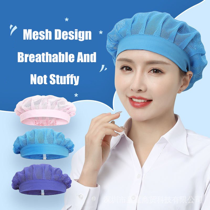 Chef Hat Kitchen Food Service Cooking Cap Chic Hair Nets Hairnet For ...