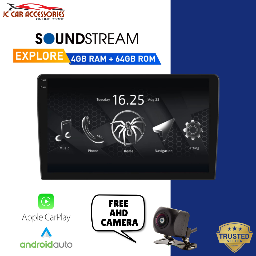 SOUNDSTREAM 4+64GB Anzuo Explore Android Player With Apple Carplay ...