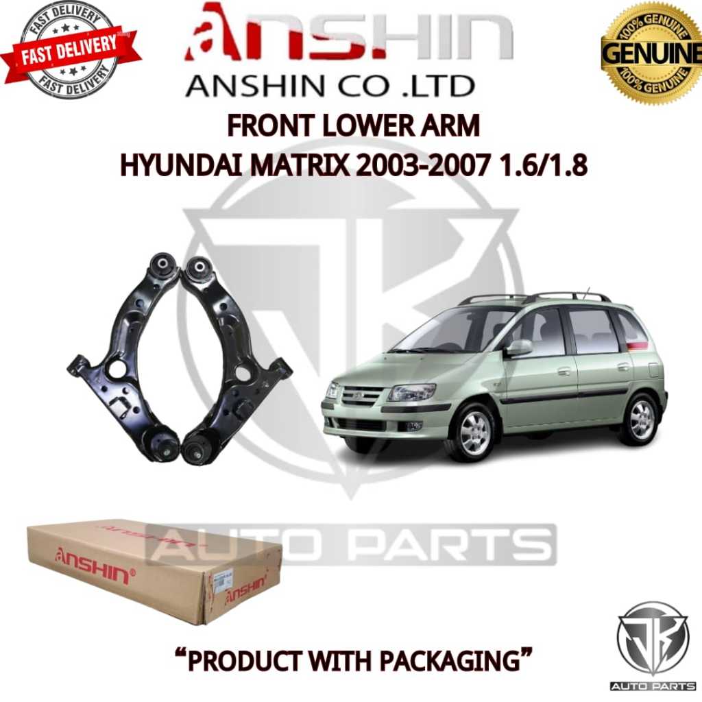 #ANSHIN#JAPAN FRONT LOWER ARM WITH BALL JOINT HYUNDAI MATRIX 2003-2008 ...
