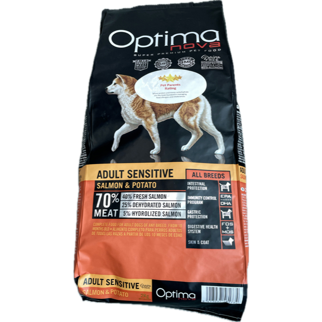 Optima Nova Adult Sensitive Salmon & Potato Dog Food 2kg (Expiry Date ...