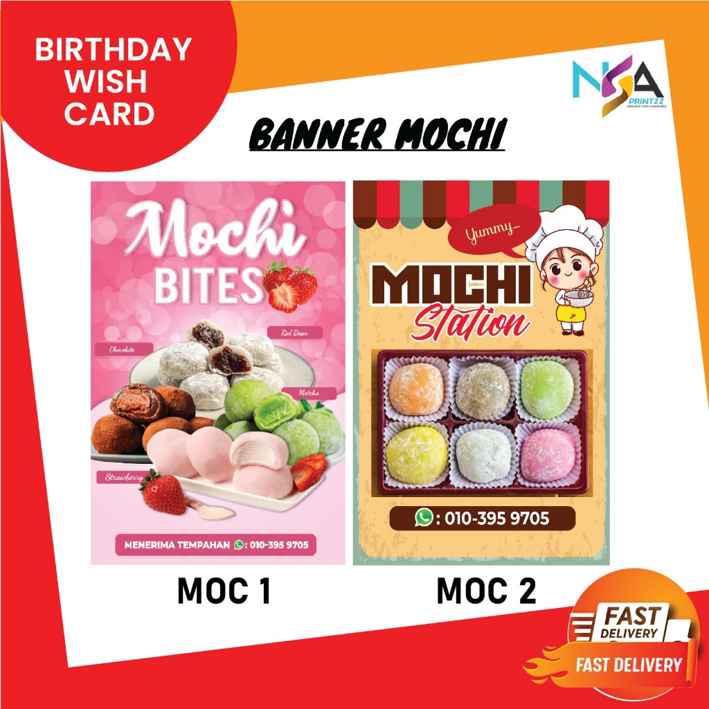 Bunting Mochi, Banner Perisa Moci | Shopee Malaysia
