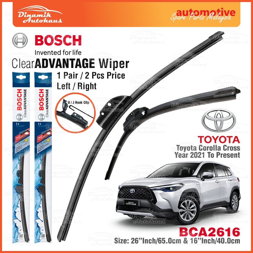 2016 Toyota Corolla Windshield Wipers Size
