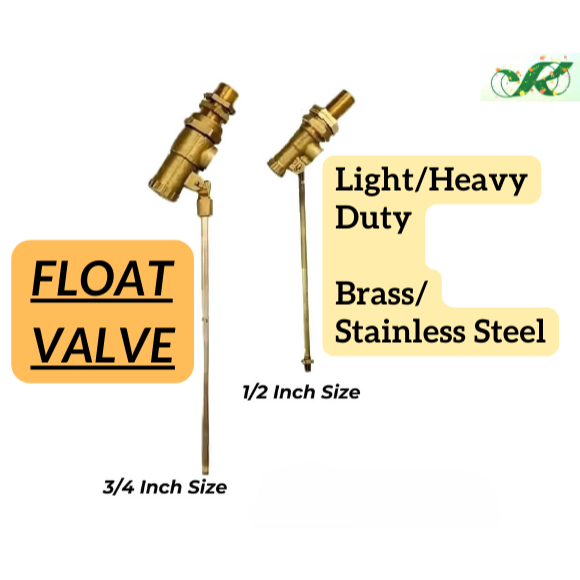 1/2" & 3/4" Float Valve Light Heavy Duty Brass Stainless Steel Water ...