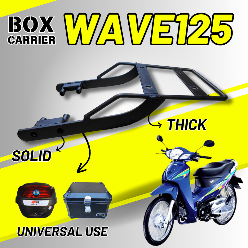 W125 WAVE 125 FRIST MODEL REAR BOX MONORACK BOX CARRIER KAKI TABAK ...