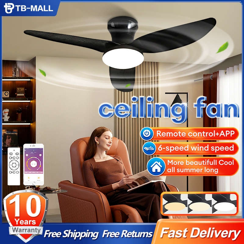 Ceiling Fan With Light Cooling Fan 6 Speed Nordic Ceiling Fan Light ...
